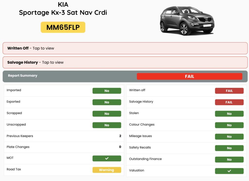 Trade Vehicle Checks Full Car Checks
